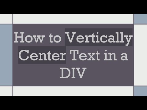 How to Vertically Center Text in a DIV