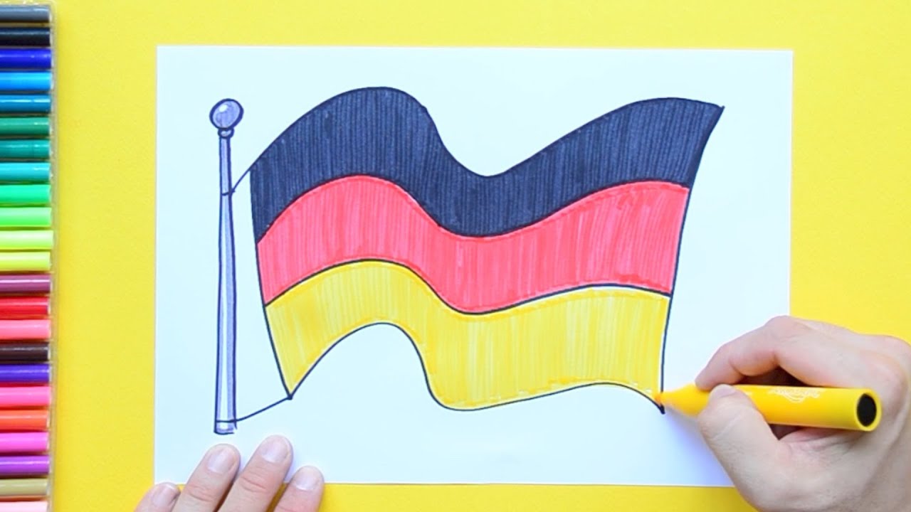 How to draw the National Flag of Germany