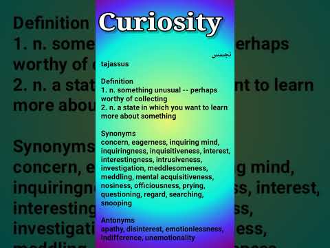 Curiosity Word Noun Explaination Definition pronounce American And British accent