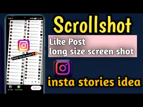 Long Sizes Scrollshot Instagram Like post | Instagram stories idea
