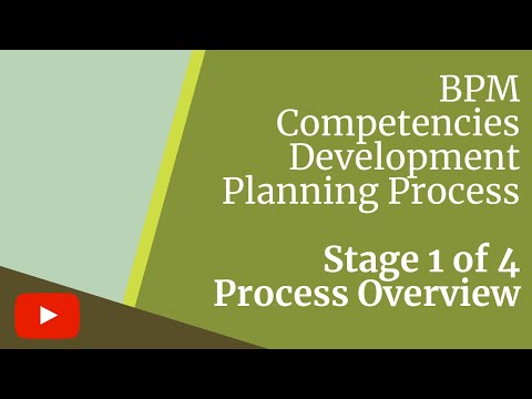BPM Competency Model - Competency-Based Development Planning Process Overview - Stage 1 of 4