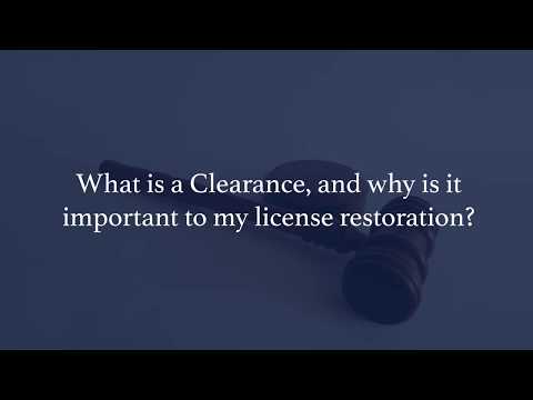 License Restoration in Michigan - Why Is Clearance Important To My License Restoration?