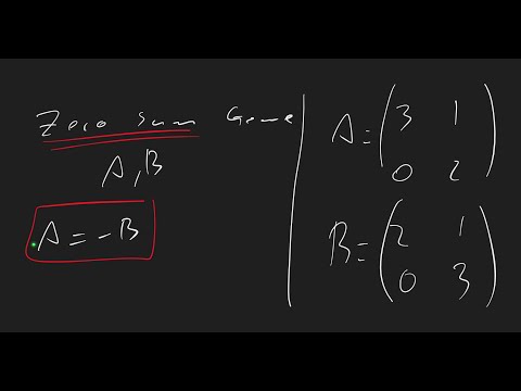 When one player loses the other wins: what is a zero sum game?