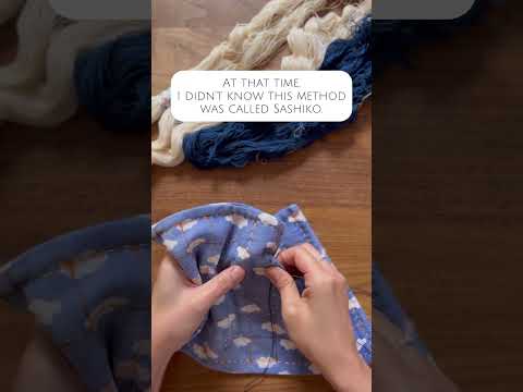 Zokin - This is how I first learned Sashiko #zokin #sashiko #repurpose #upcycling #japaneseculture