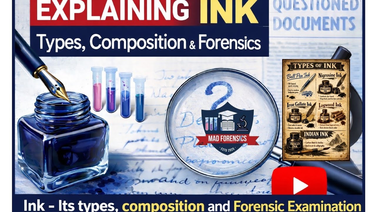 Ink - its types, composition and Forensic Examination | Questioned documents | Forensic Science 