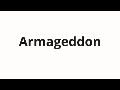 How to pronounce Armageddon