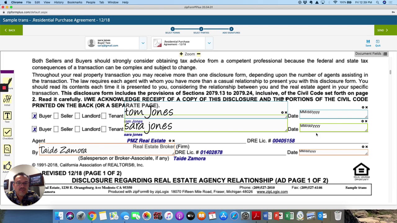 ZipForms E-Signatures with PMZ Orangeburg Manager, Taide Zamora