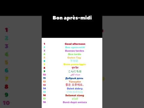 How to say GOOD AFTERNOON in French