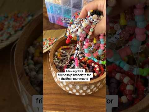Making 100 friendship bracelets for the #erastourmovie #taylorswift #friendshipbracelet