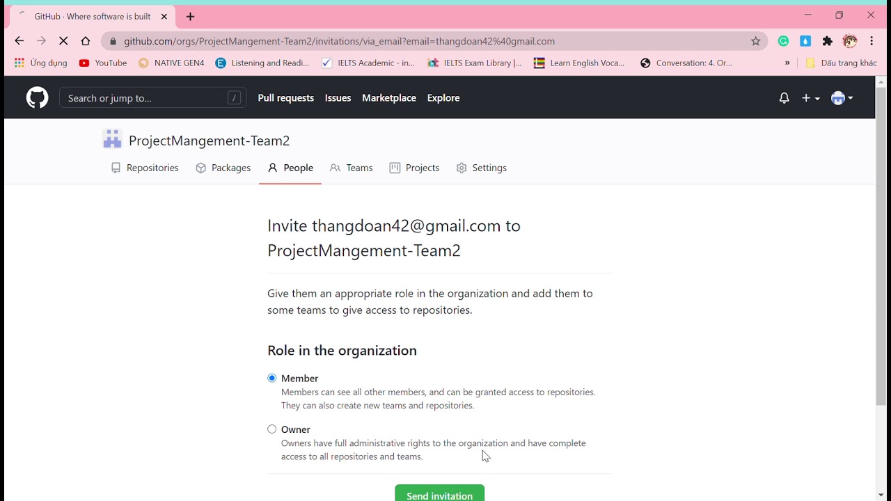 Phân quyền GitHub _ Nhóm 2 _ QLDACNTT