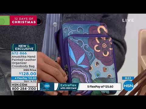 Anuschka HandPainted Leather Organizer Crossbody Bag