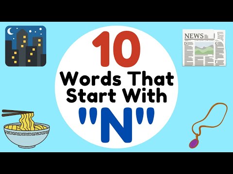 Words That Start With Letter N For Toddlers |Words That Start with N | Kids Learning Videos