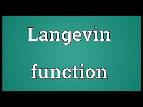 Langevin function Meaning