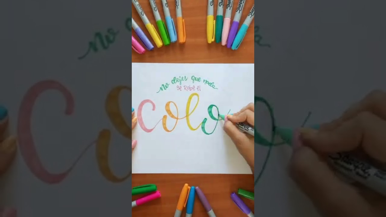 lettering Falso / unboxing de Marcadores Sharpie | Marialis