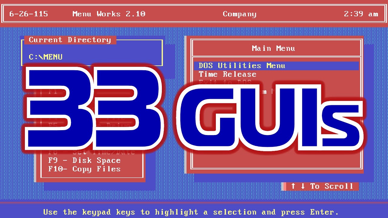 ALL DOS GUIs in 10'