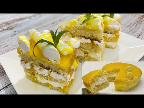 Cakes that filled with lemon curd |Lemon cake | Coconut cake