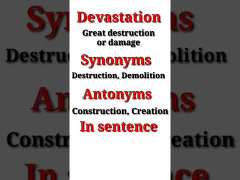 Word Of The Day | Devastation | Meaning| Synonyms | Antonyms | Your English World
