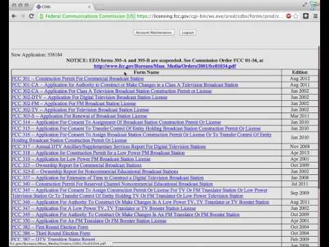 How to Create a CDBS Account for the FCC Form 318 - LPFM Application