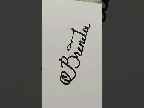 Brenda.Who's next? Subscribe and write your name #beautifulhandwriting #calligraphy #calligraphyart