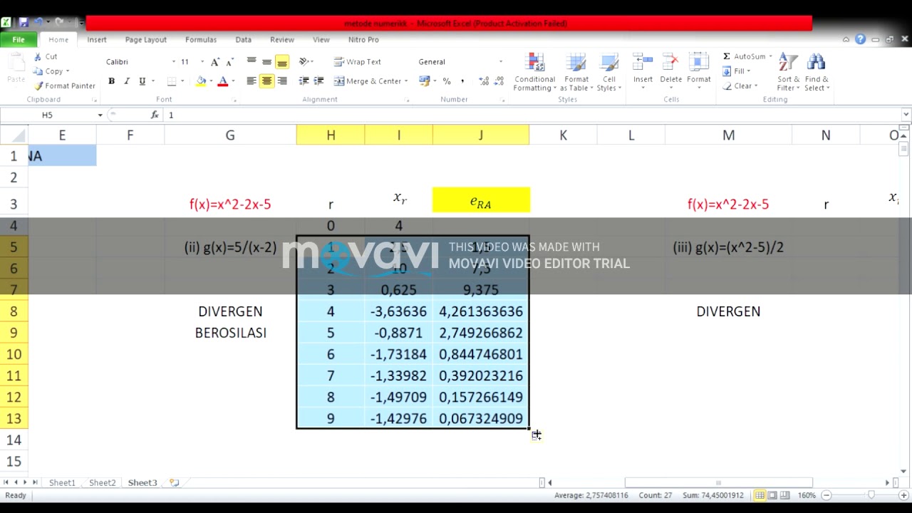 TUGAS 3B TUGAS 2 METODE NUMERIK PENYELESAIAN PERSAMAAN FUNGSI DENGAN METODE ITERASI SEDERHANA