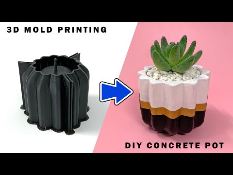 🪴 Modern planter pot mold・ STL File for ・Cults