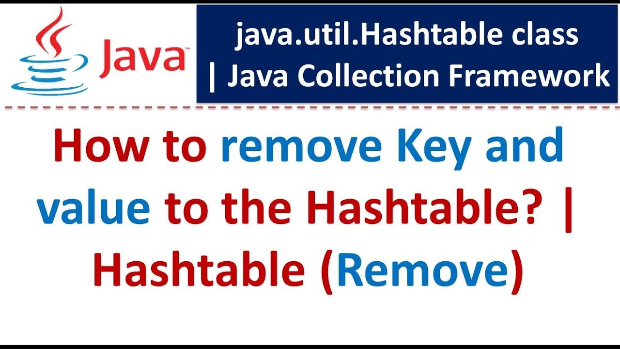 How to remove Key and value to the Hashtable? | Hashtable (Remove)