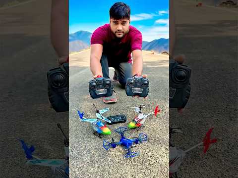 Two Big RC Helicopter π vs RC Drone Flying Testing