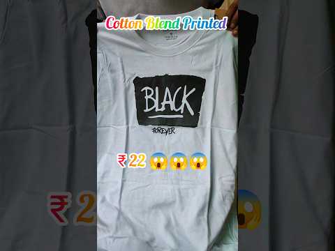 Shopsy Cotton Blend Printed Tshirt ₹22😱 #shorts #short #viral #viralvideo #trendingshorts #shortfeed