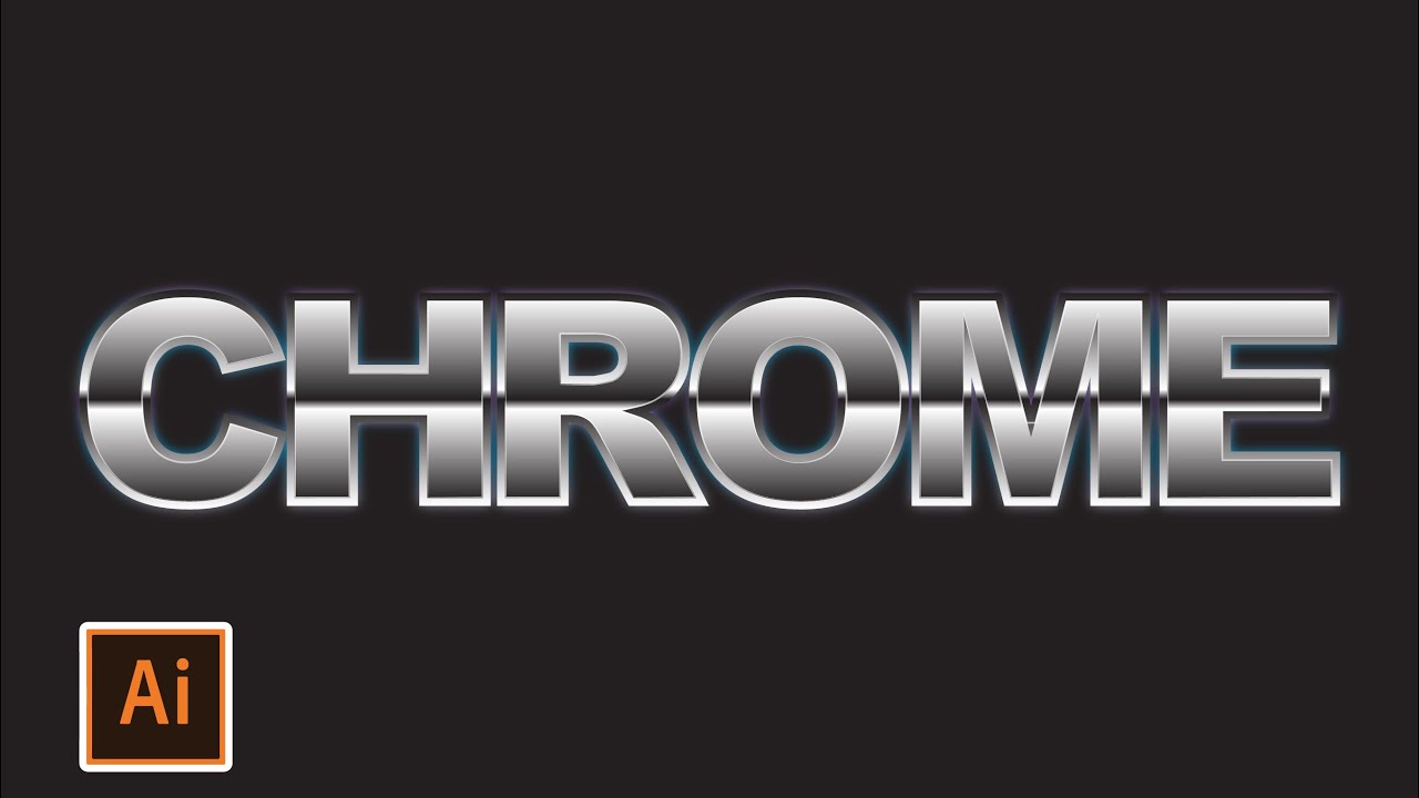Create a Chrome Text Effect in - Adobe Illustrator Tutorial for Beginners