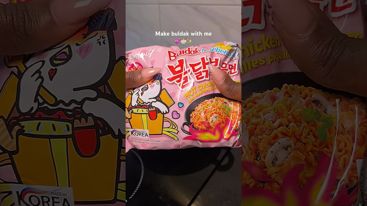 Let’s make buldak ramen 🍜✨ #cooking #cookingasmr #cookingvideo #shorts #buldak