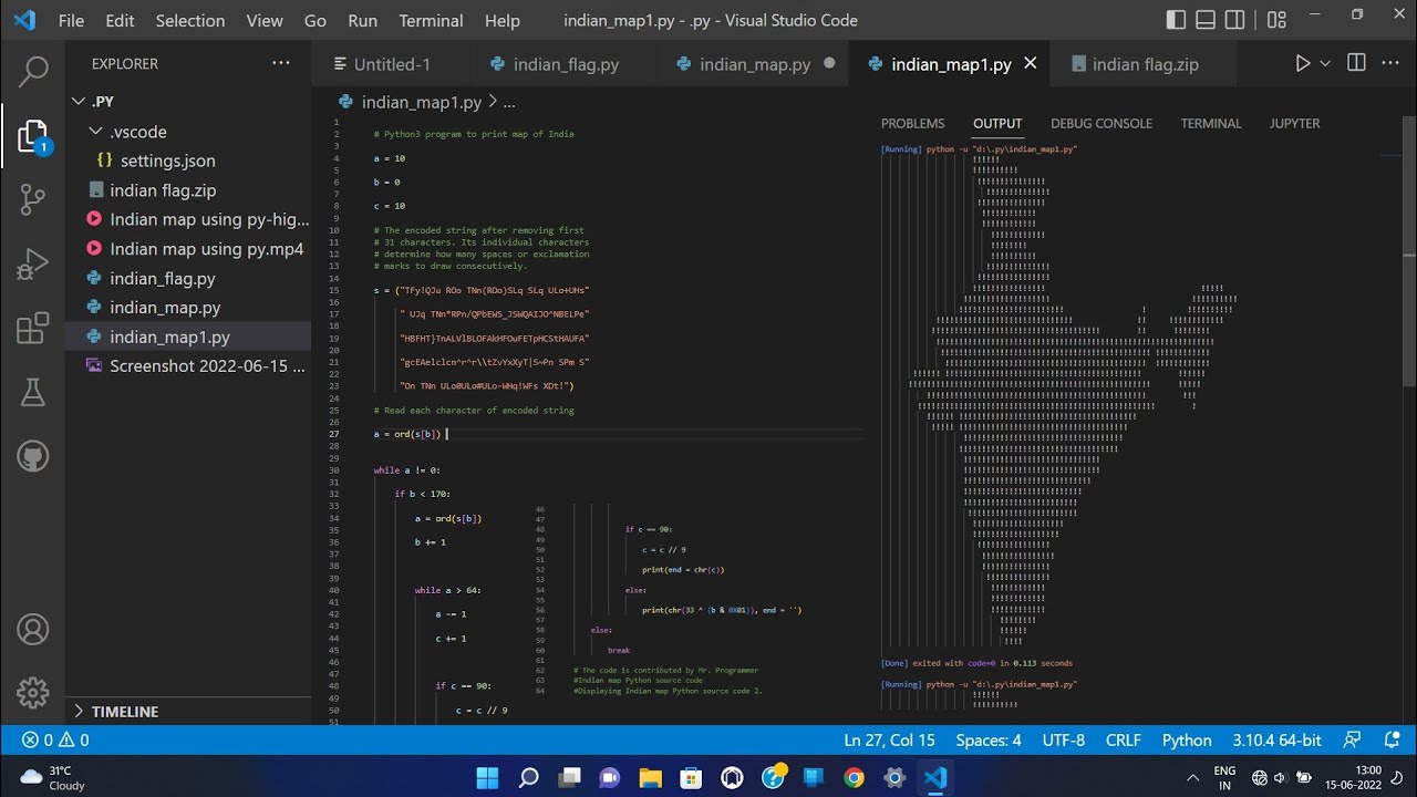 Draw India Map In #Python With Code.