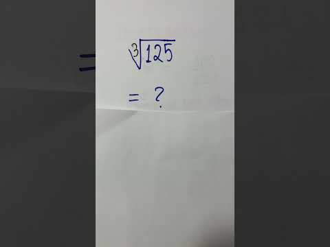 #shorts #maths #cube root 125 = ?