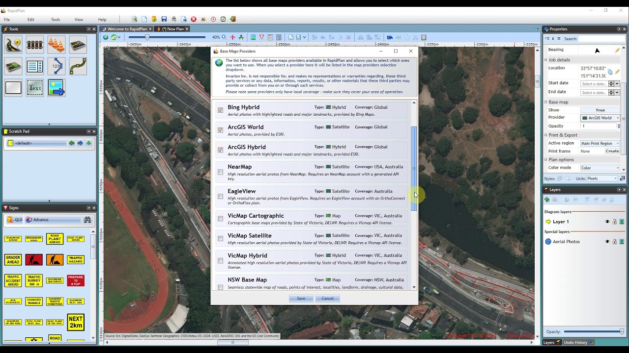 Switching base map providers