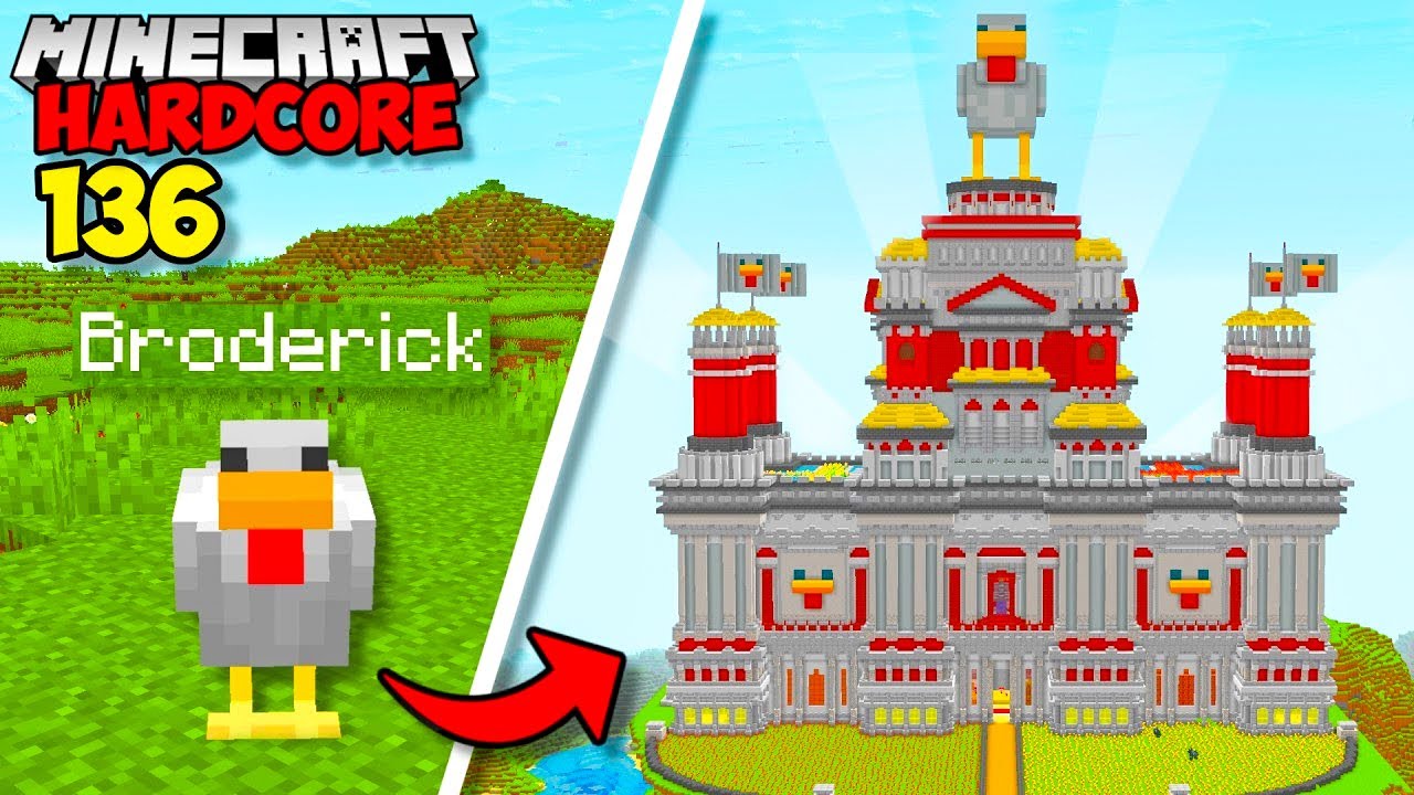 I Built my Pet Chicken The ULTIMATE CASTLE In Minecraft Hardcore (#136)