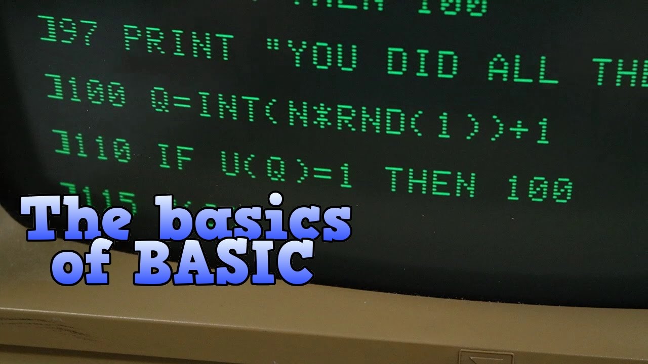 The basics of BASIC, the programming language of the 1980s.