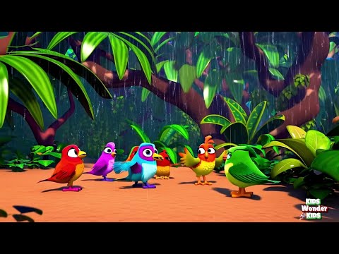 🌧️🦜 Jungle Birds in the Rain! Kids Song | Rainy Day Fun & Animal Sounds!