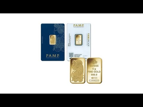 5Gram Prooflike PAMP Suisse Lady Fortuna .9999 Gold Ingot