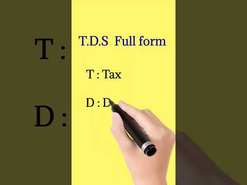 T.D.S  Full form | full form of TDS  | #fullform