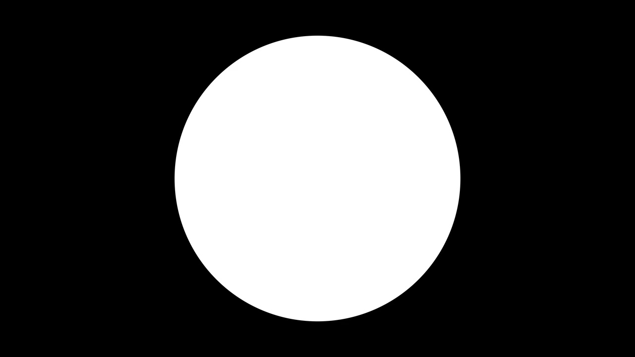 White Circle On Black Background