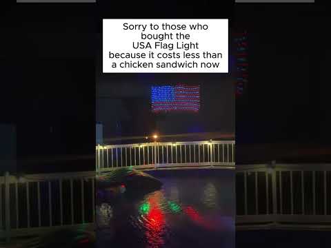 Patriotic Solar Light Decor for Your Home #americanflaglight