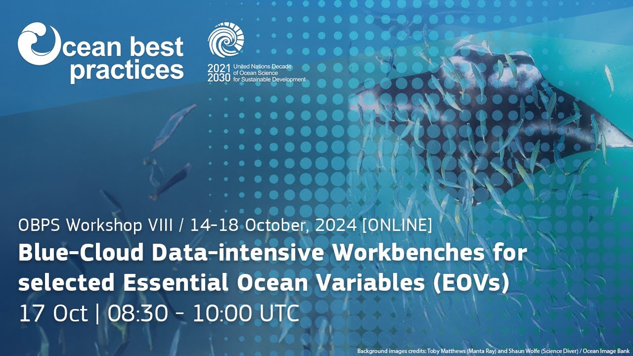 Blue-Cloud Data-intensive Workbenches for selected Essential Ocean Variables (EOVs)
