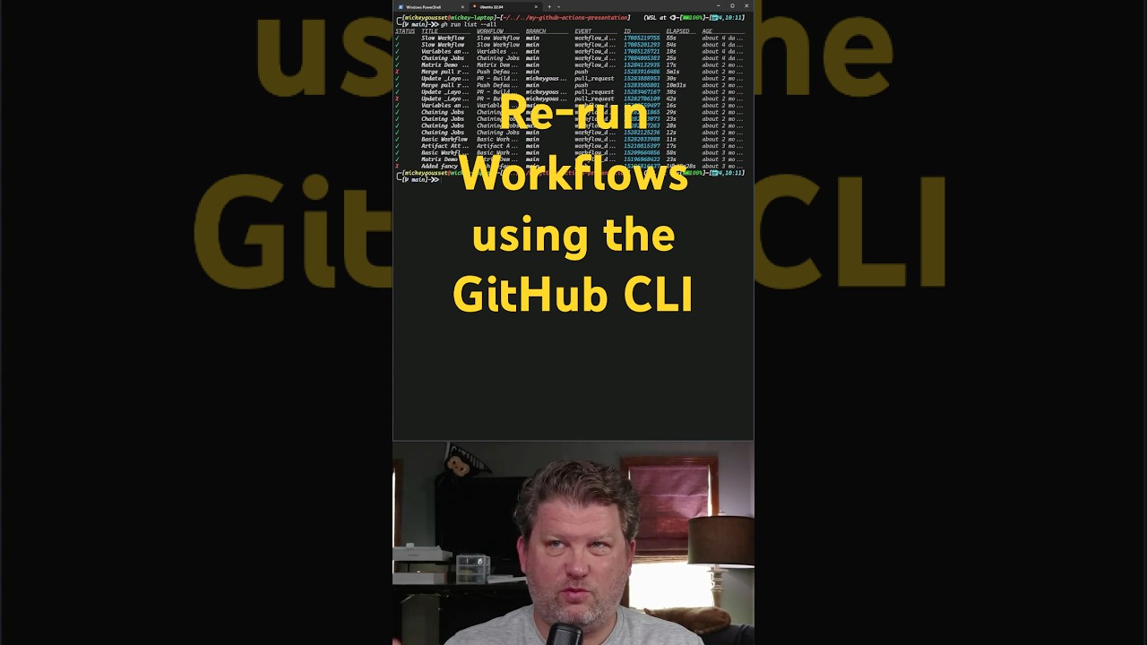 Re-run GitHub Workflows using the CLI #github #cli #githubcli #githubactions #devops #actions