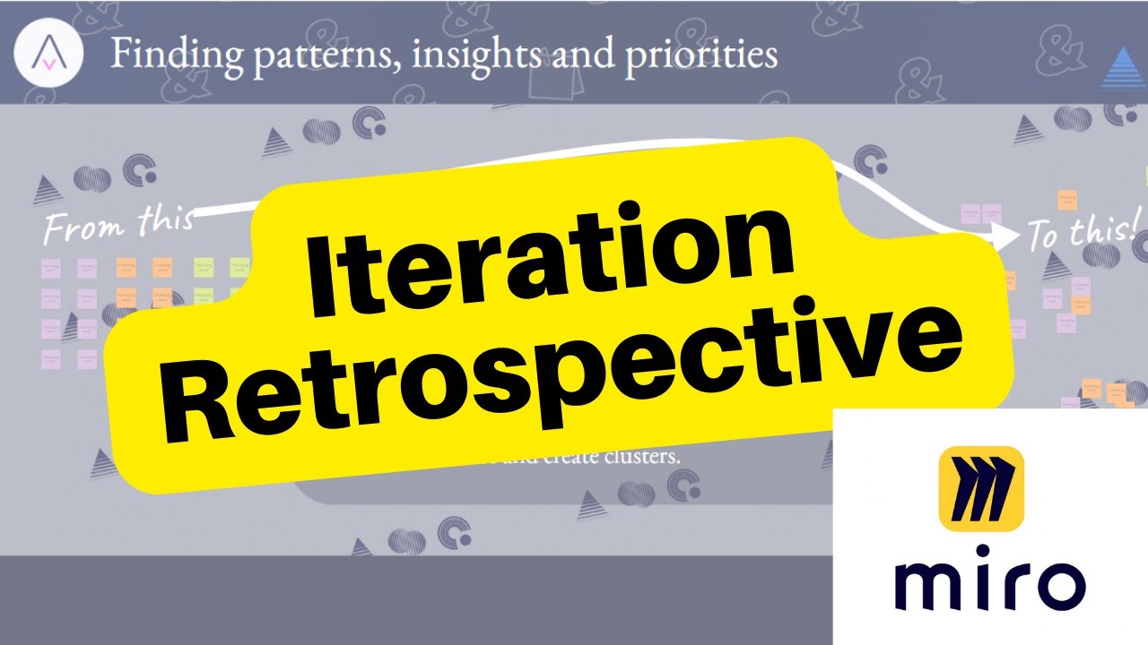Iteration retrospective template in Miro