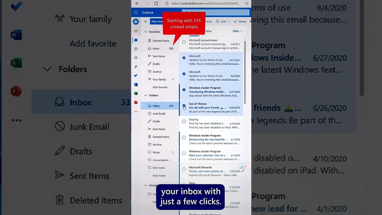 Clean Up your Outlook Inbox #Shorts