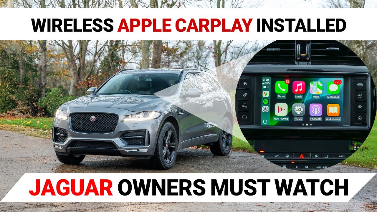 Jaguar Apple CarPlay Upgrade on Factory Screen | Wireless CarPlay Installation