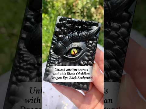 Black Obsidian Magic Book The Eye of DragonPerfect For: ✓ Stealthy bookshelf protection #crystals