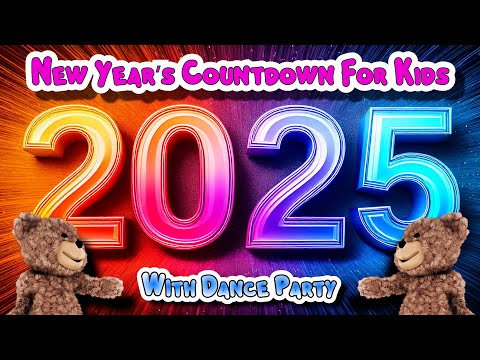 New Year's Eve Countdown For Kids with DANCE PARTY | New Year's Countdown Times Square 2025!