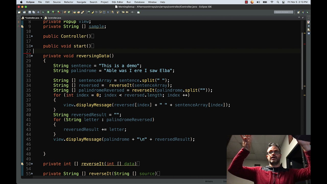 Reversing Java arrays