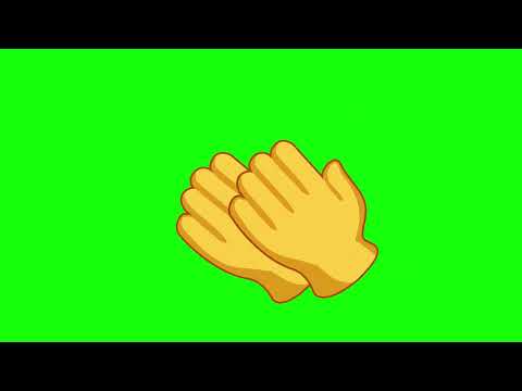 Clapping Hand Animated Emoji in Green Screen (4K Quality + Free Download Google Drive Link)