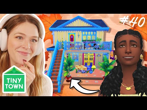 giving my house a BOHO makeover in the sims 4 | Tiny Town Yellow #40